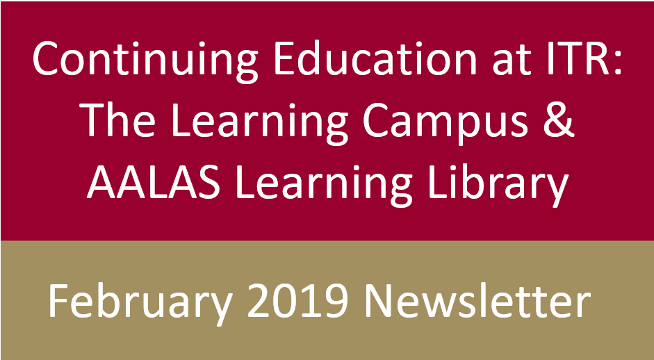 Continuing Education at ITR: The Learning Campus & AALAS Learning ...